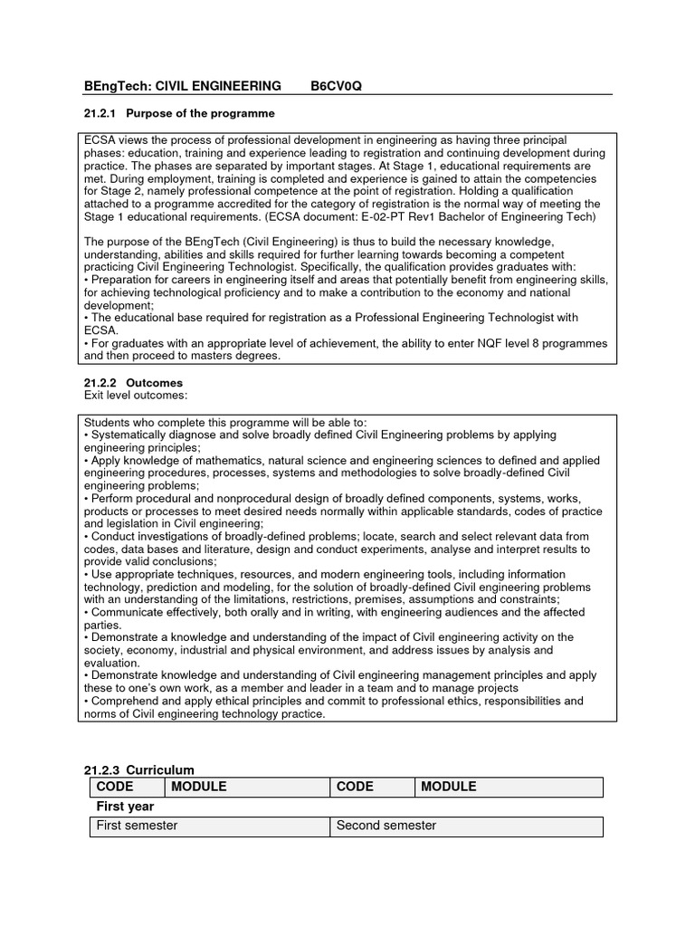 Bengtech Civil Engineering | PDF | Engineering | Civil Engineering