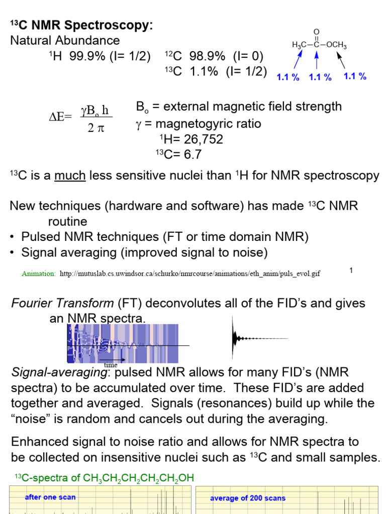 13C and Mass-Final | PDF | Mass Spectrometry | Nuclear Magnetic Resonance