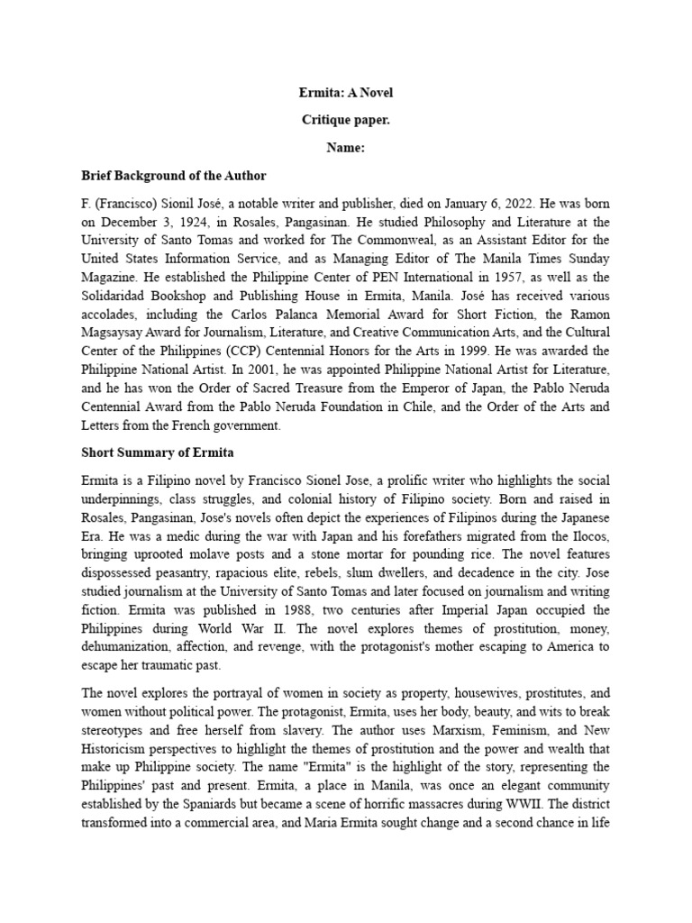 Ermita | PDF | Virginity | Philippines