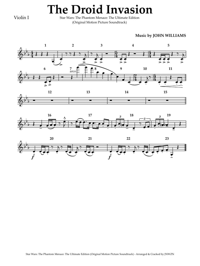The Droid Invasion - Violín I | PDF