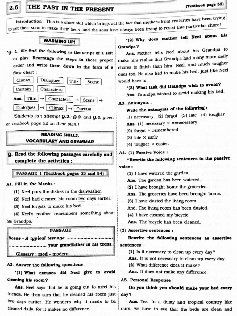 9th English Lesson 2.6 | PDF