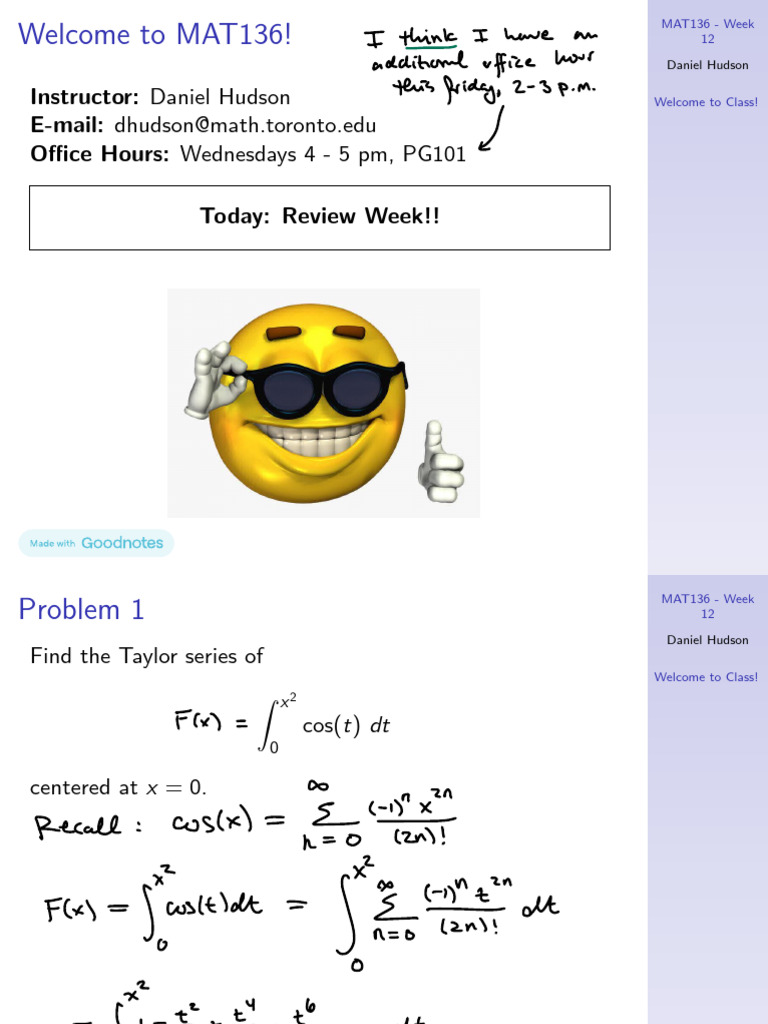 MAT136 Final Review Slides | PDF | Calculus | Mathematics