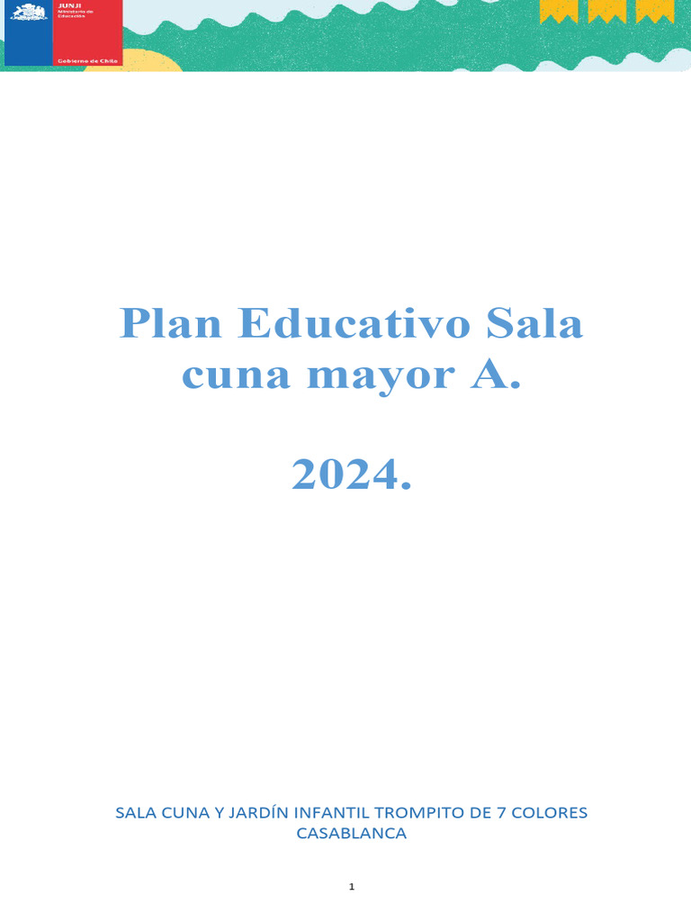 Plan de aula 2024 sala cuna mayor A trompito-2 | PDF | Educación de la ...