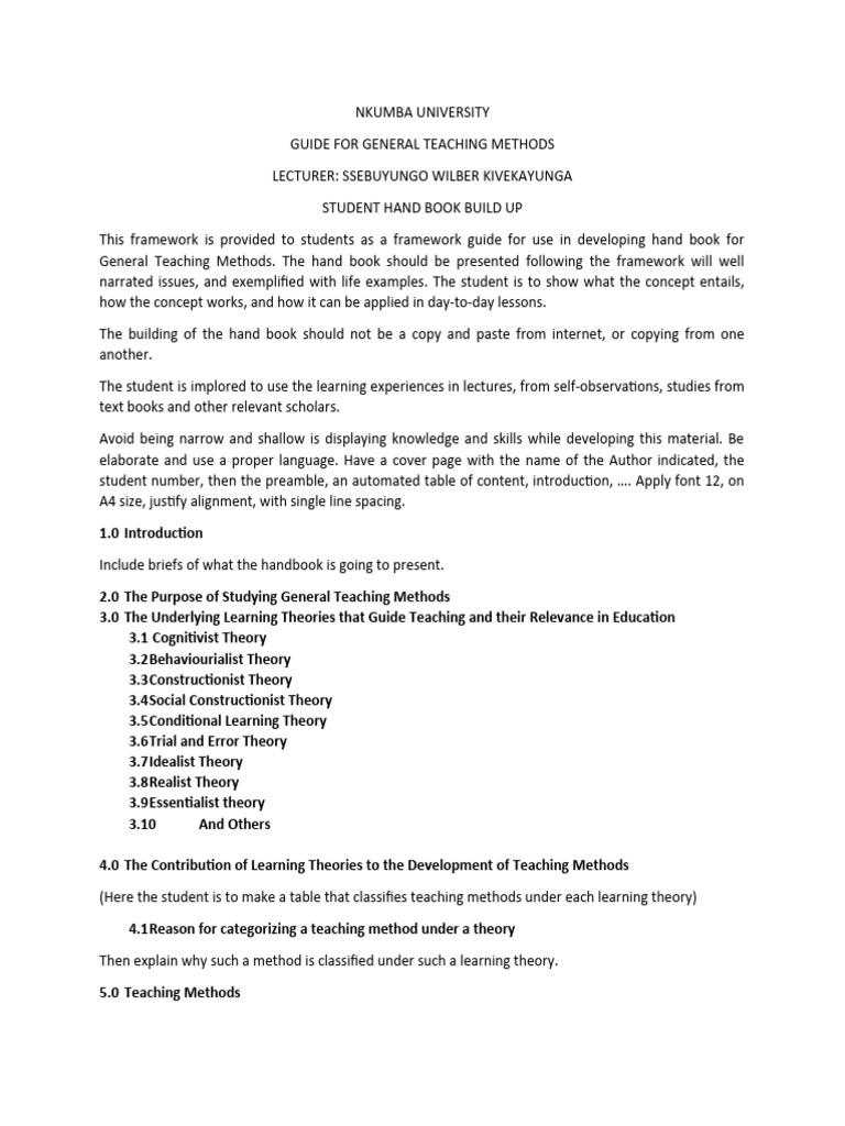 Course Guide for General Teaching Methods | PDF | Teaching Method ... Course Guide for General Teaching Methods | PDF | Teaching Method ...