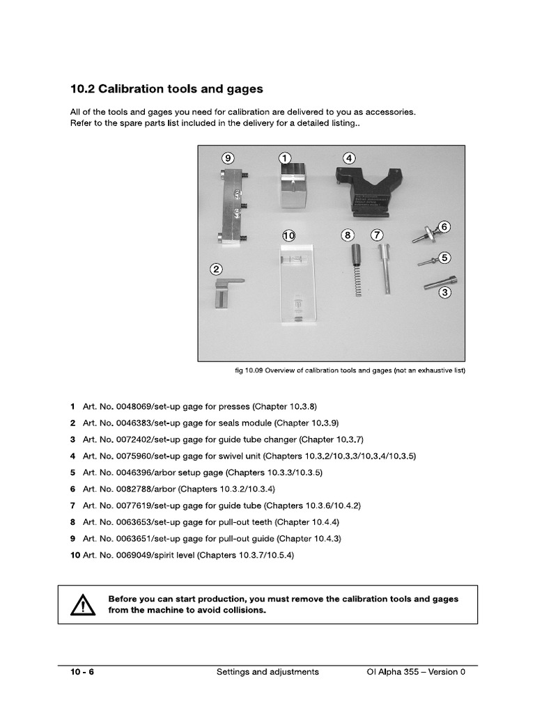 Instruction de service calibration 355 | PDF