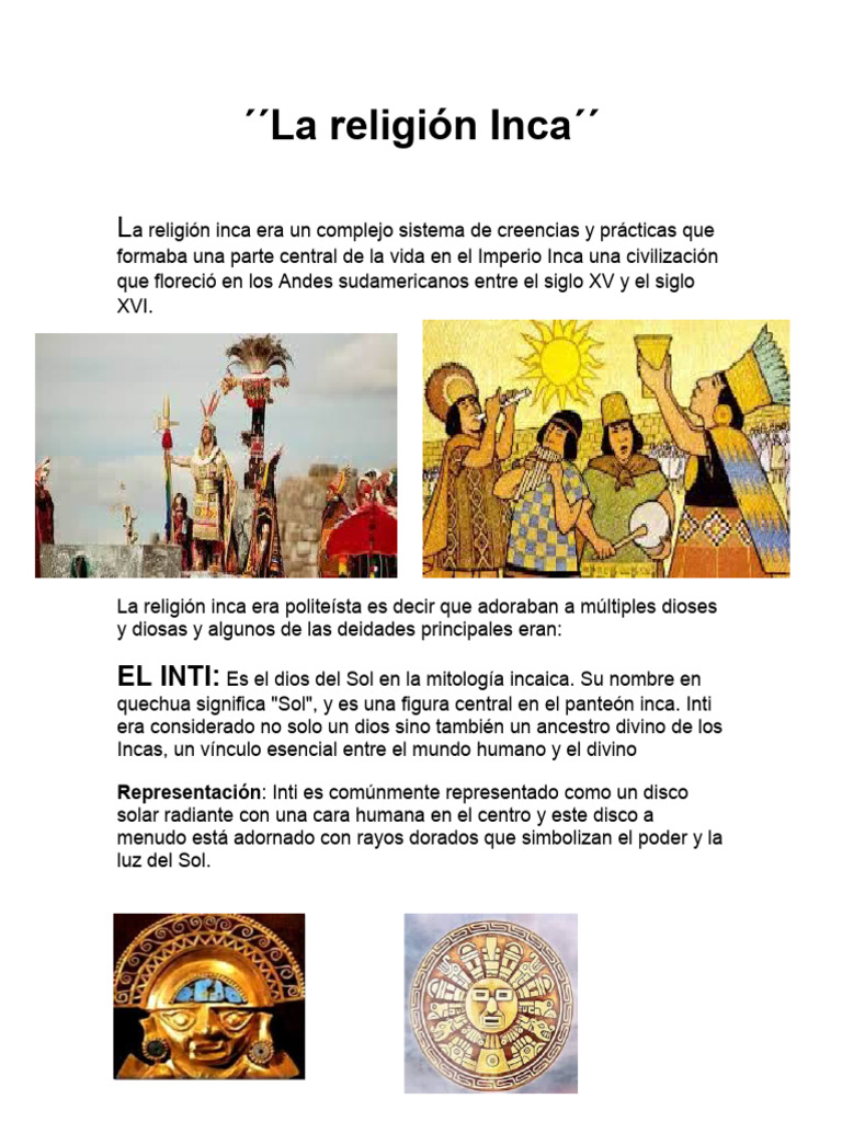 La Religión Inca | PDF | Imperio Inca