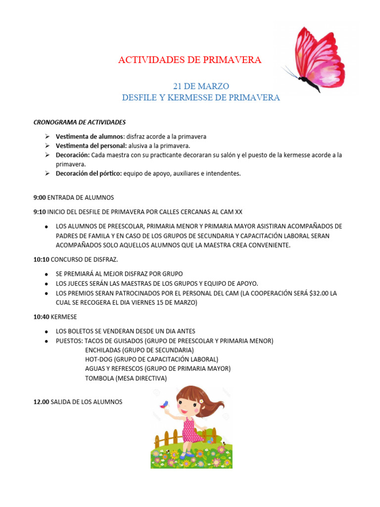 Actividades de Primavera | PDF | Diseño gráfico | Arco iris