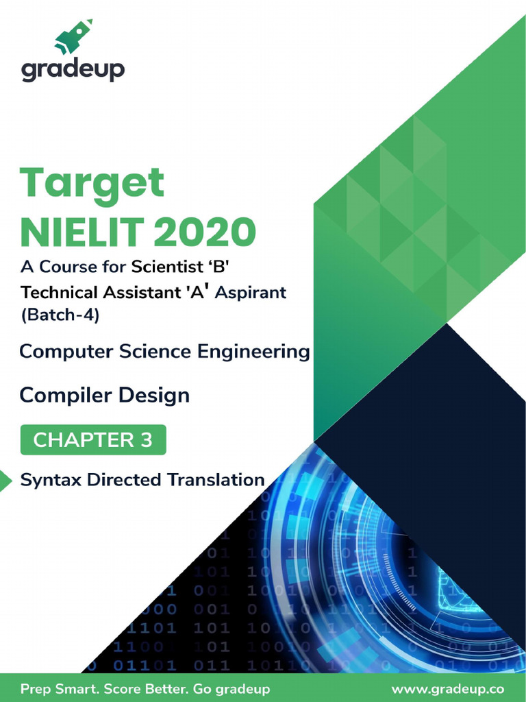 Chapter 3 Syntax Directed Transalation 54 | PDF | Parsing | Computer Programming