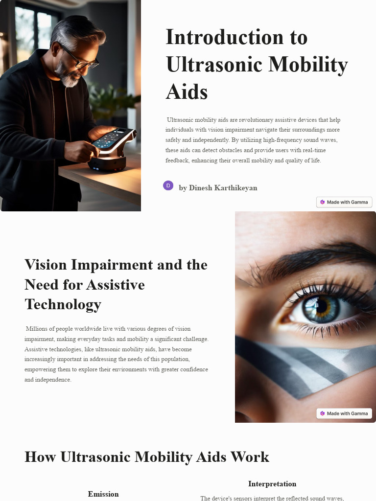 Introduction To Ultrasonic Mobility Aids | PDF | Usability | Ultrasound