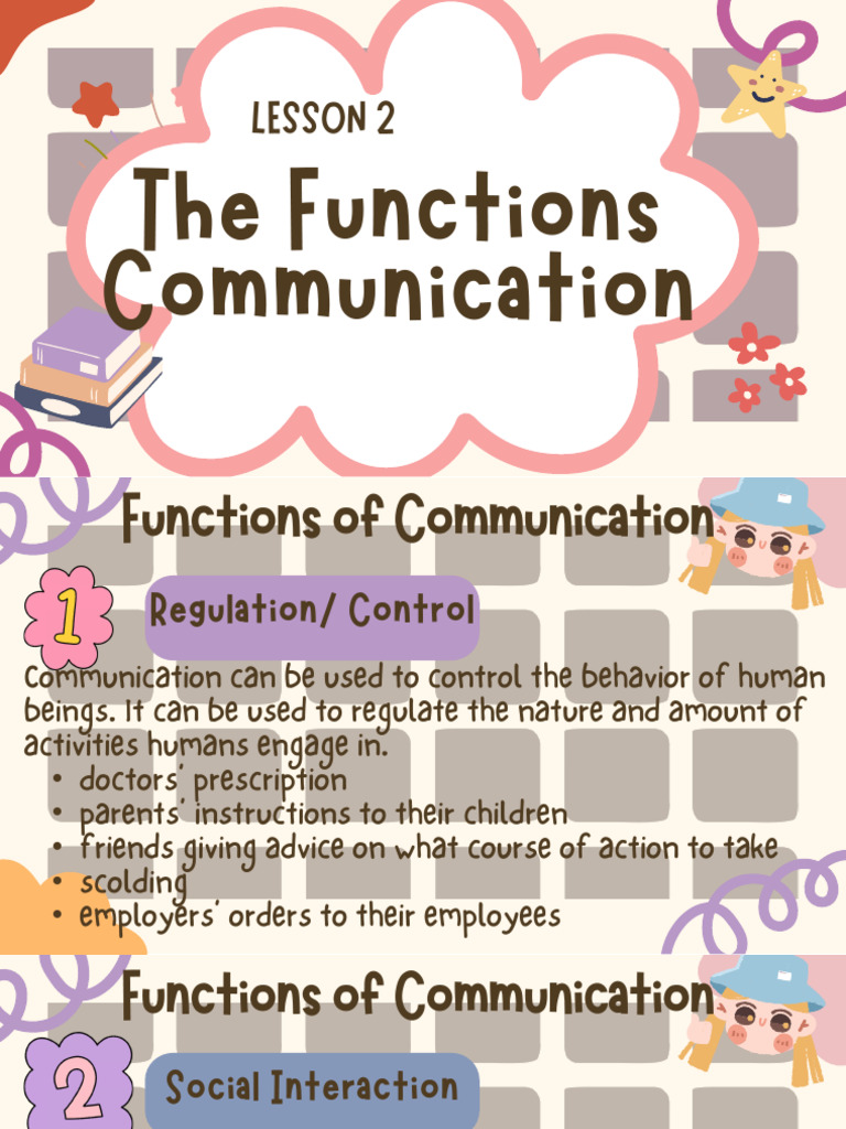 Functions of Communication Explained | PDF | Self-Improvement