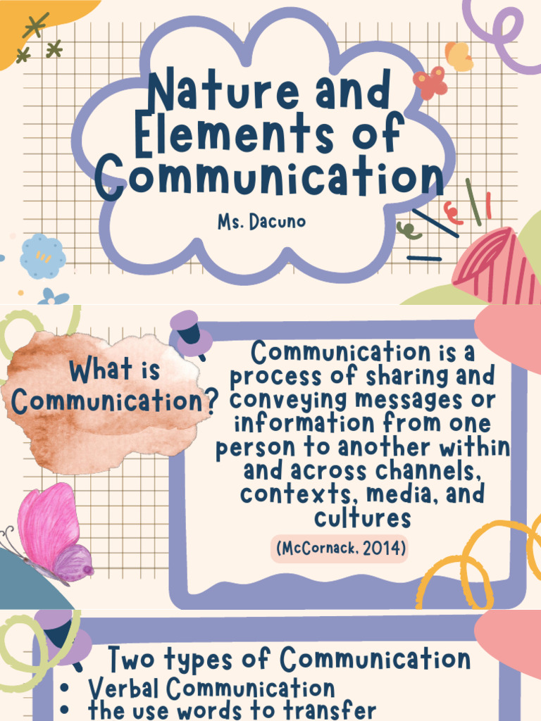 LESSON 1 Nature and Elements of Communication - Student | PDF