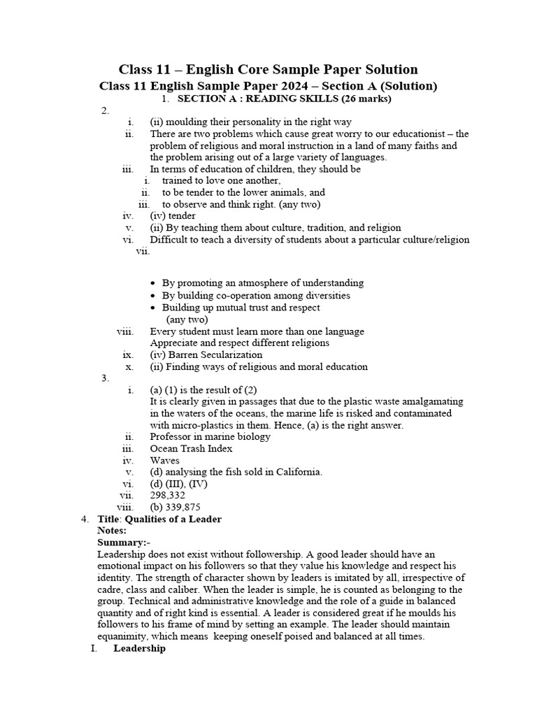 Revision Paper 1 - Answer Key | PDF | Exhaust Gas | Car