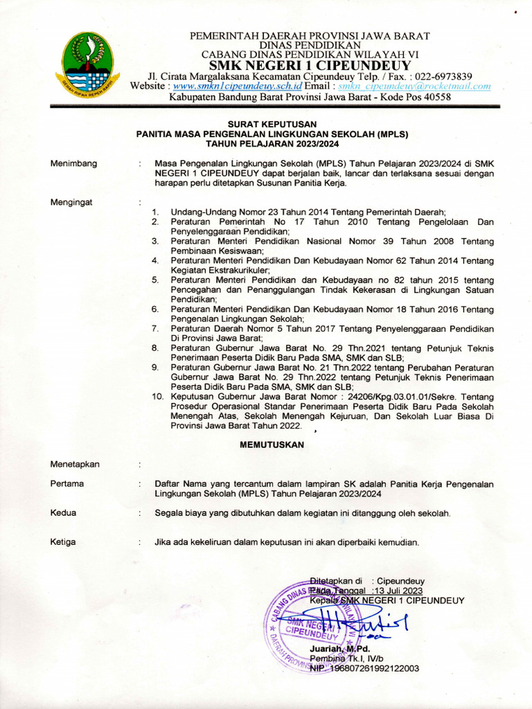 SK MPLS 2023 2024 | PDF