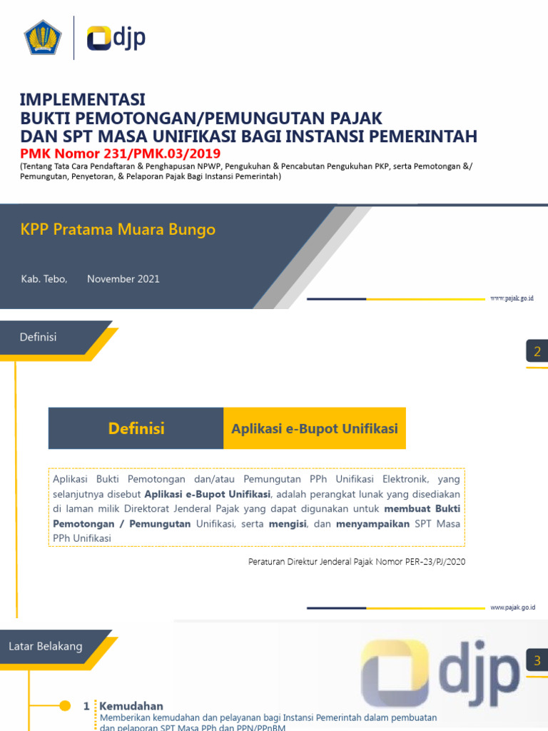 Panduan e-Bupot Unifikasi PPh 21 | PDF