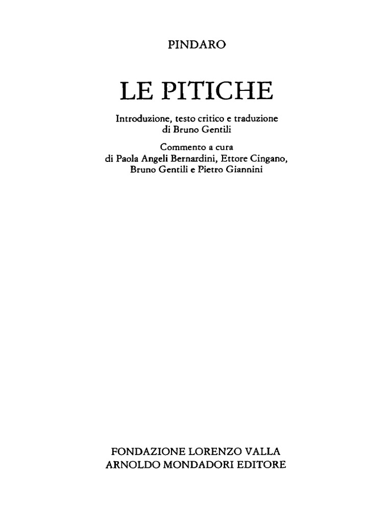 Pindar Pyth. VII G. | PDF