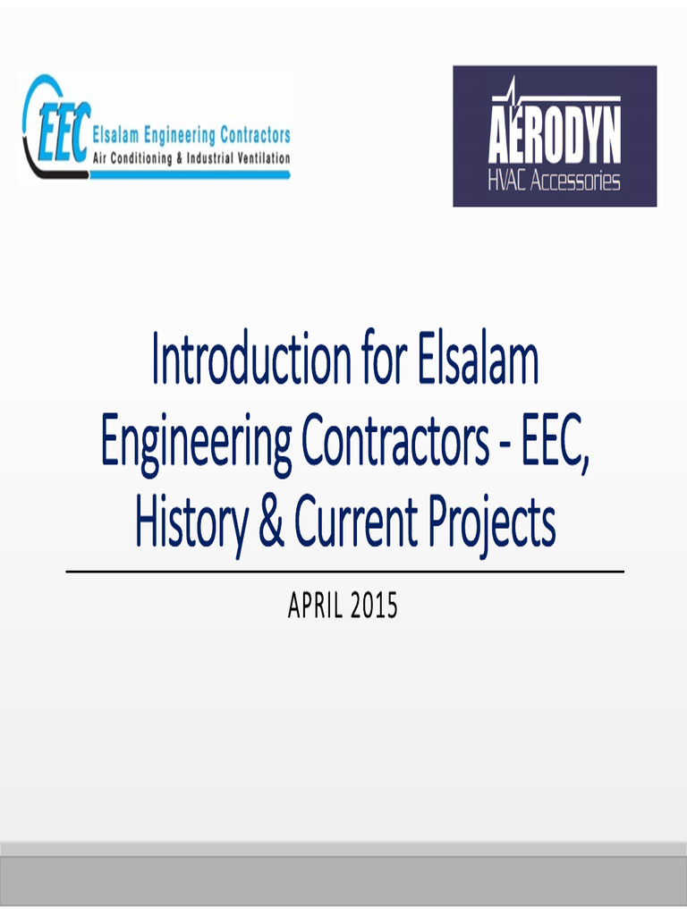 Introduction To Elsalam Engineering Contractors - EEC, History ...