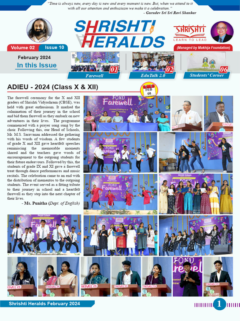Shrishti Heralds: February 2024 Highlights | PDF | Motivation ...
