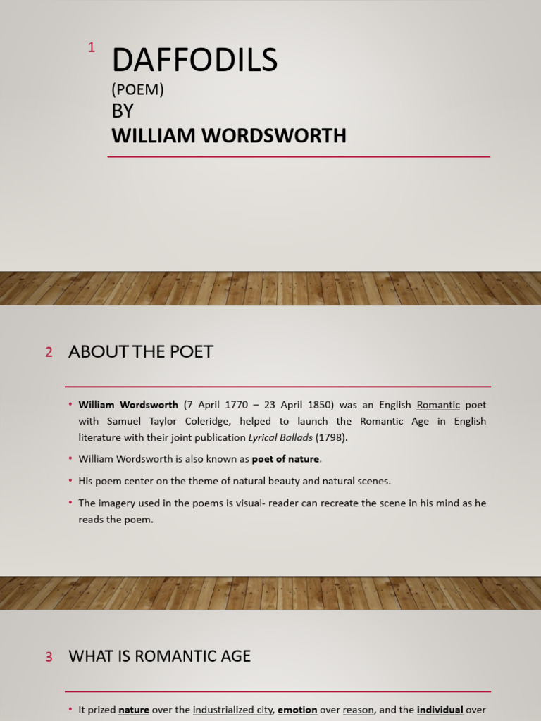 Daffodils Poem | PDF | Poetry | William Wordsworth