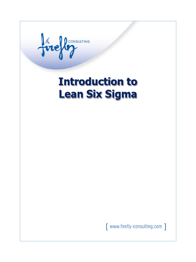 02 (O) LSS GB - Introduction To Lean Six Sigma Rev B6 | PDF | Six Sigma ...