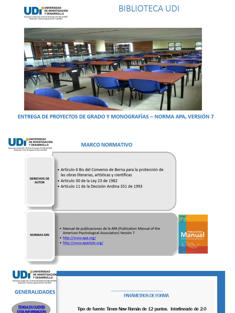 Presentación - Normas APA - UDI - 2023 | PDF