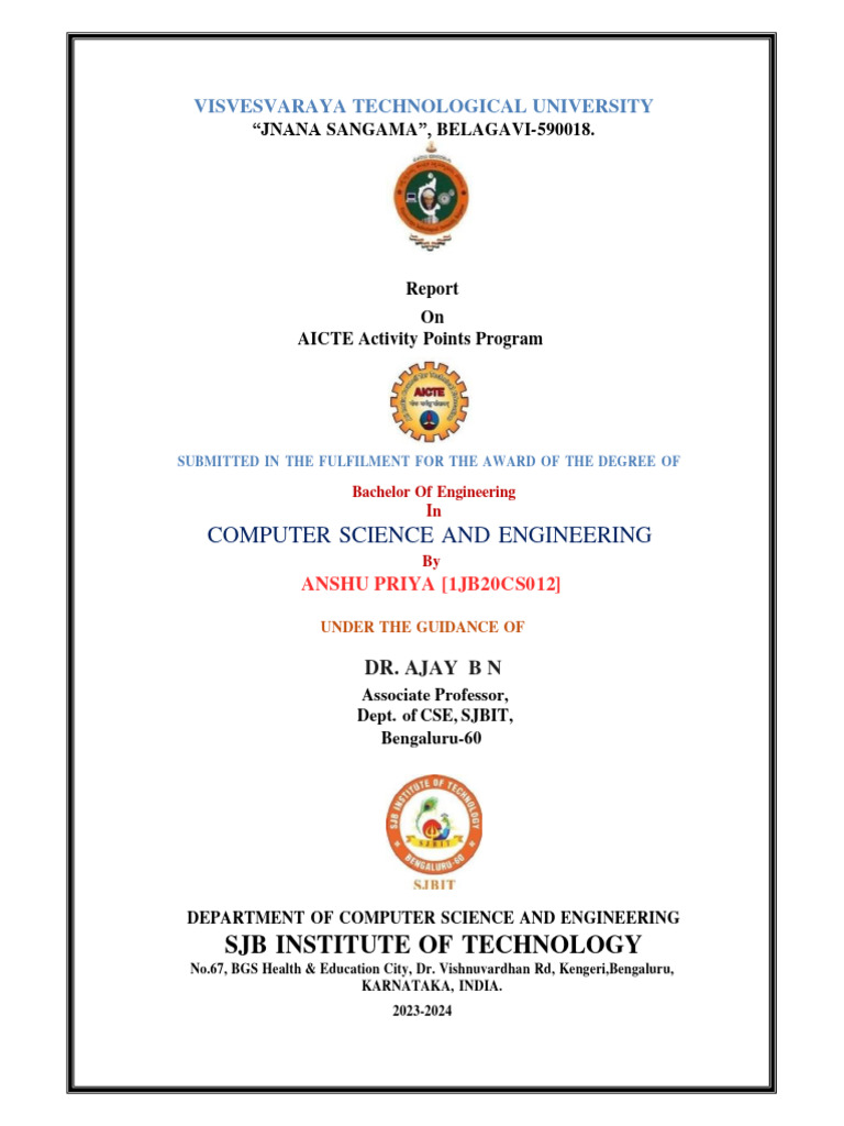 AICTE Report-ANSHU | PDF | Energy Conservation | Sustainability