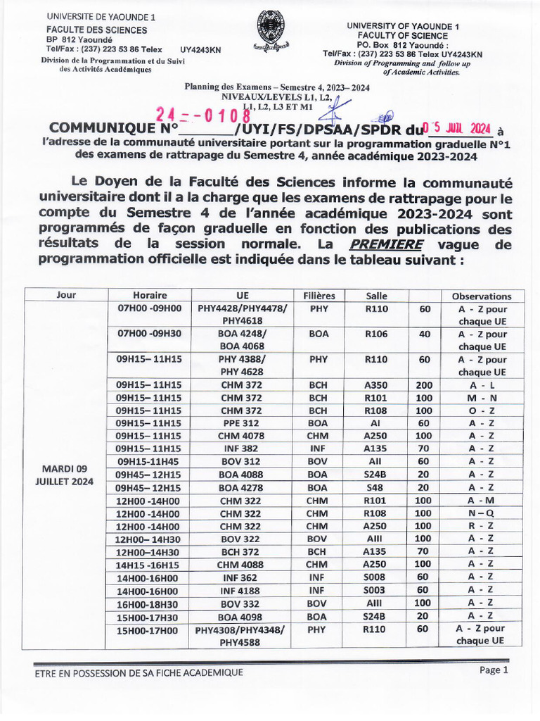 Rattrapage Graduel N° 1 | PDF