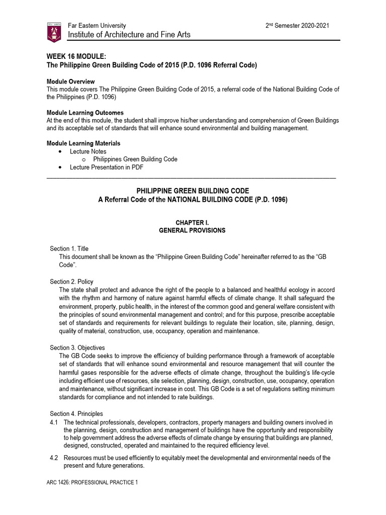 Philippine Green Building Code Overview | PDF | Green Building ...