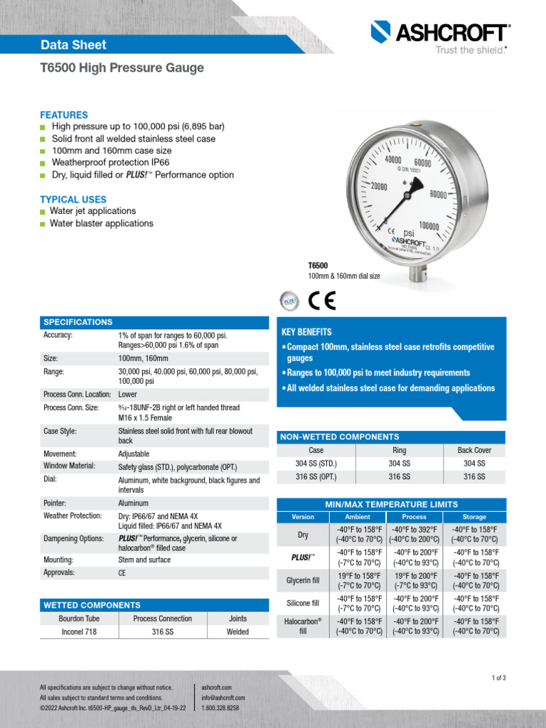 E5FBCFA4 | PDF | Stainless Steel | Pressure Measurement