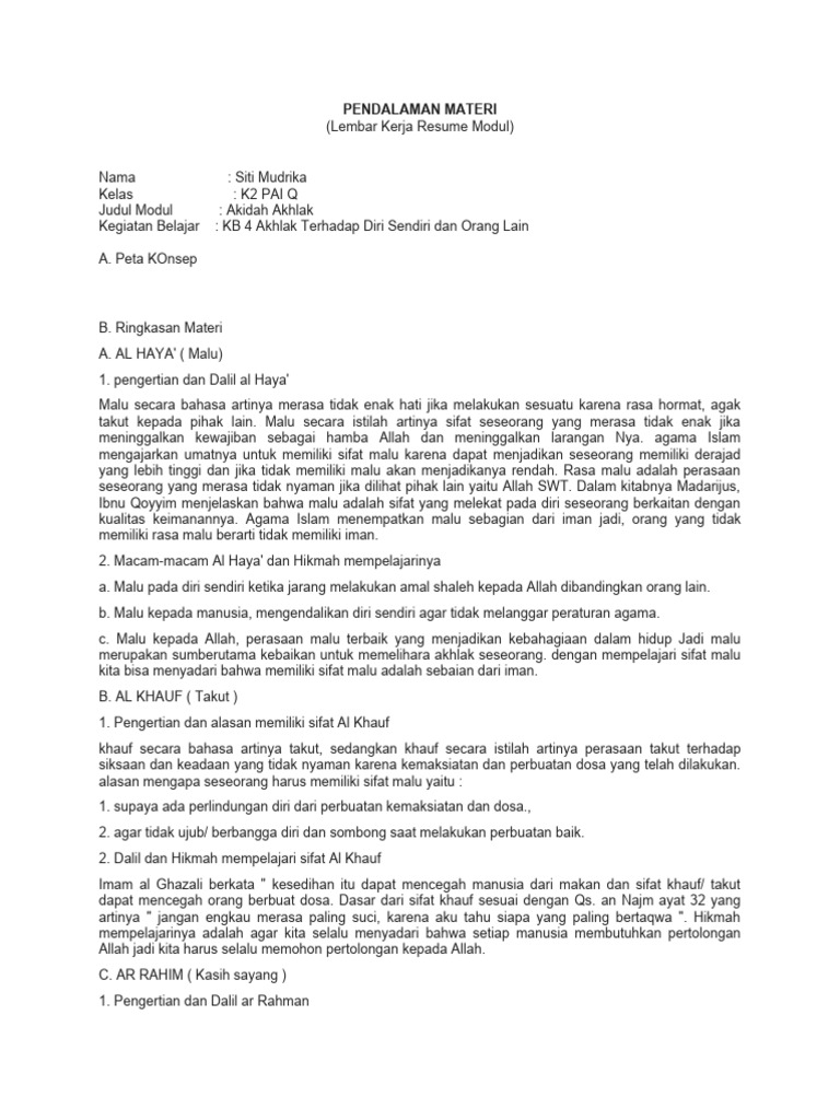 Resume KB 4 Modul 5 | PDF