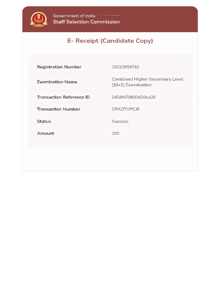 Fee Reciept | PDF