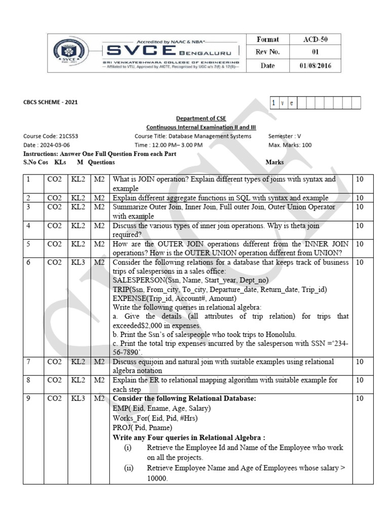 DBMS-21CS53-QB-IA-2_updated | Download Free PDF | Database Transaction ... DBMS-21CS53-QB-IA-2_updated | Download Free PDF | Database Transaction ...