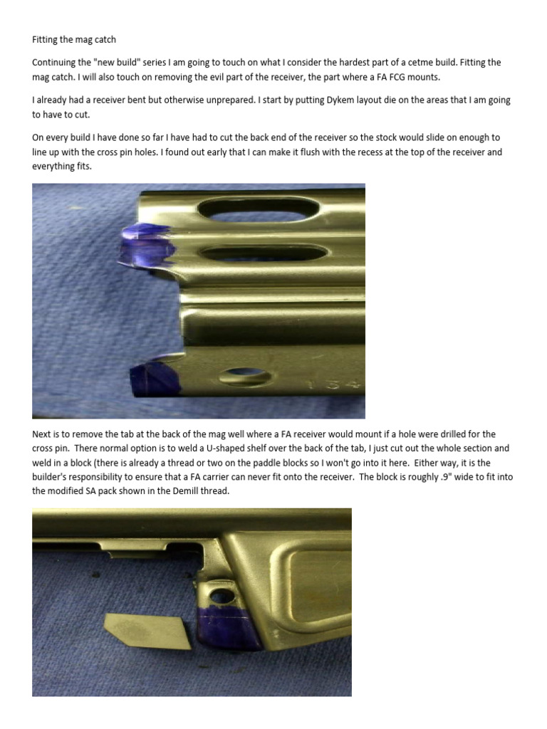 Fitting the Mag Catch on C2C 9mm | PDF | Drill