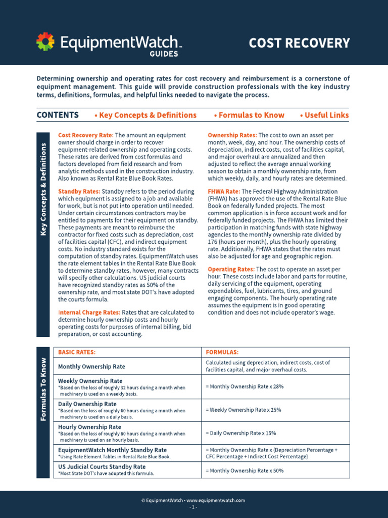 Cost Recovery Guide | PDF