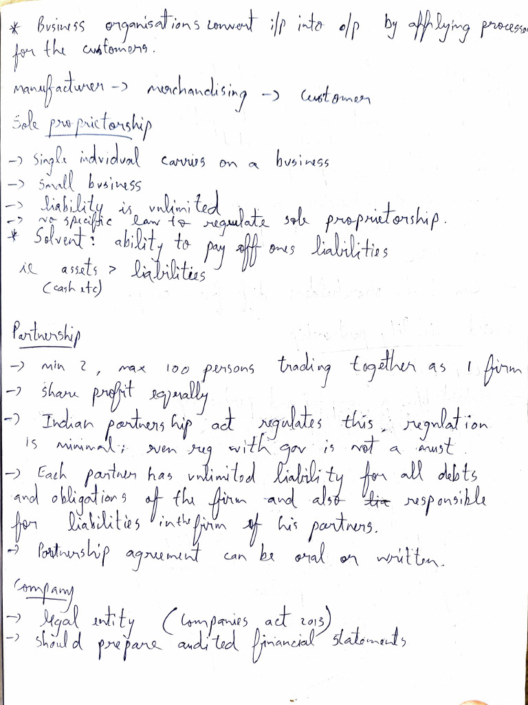 Fadm Notes Upto Heading Accounting Principles | PDF