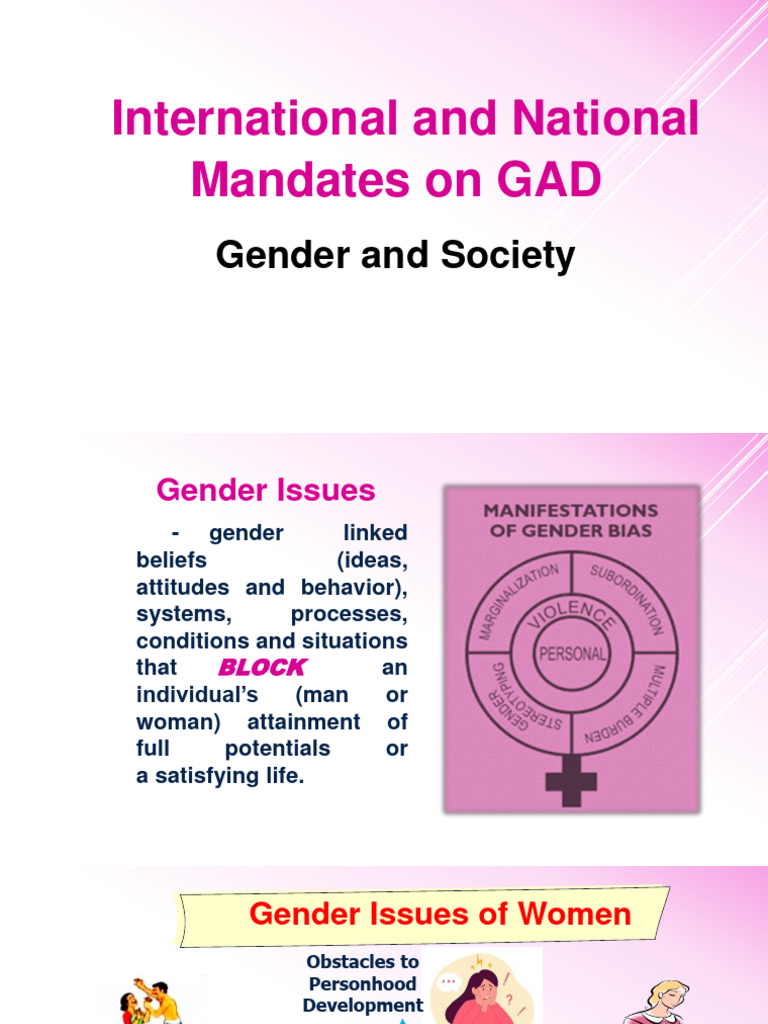 International National Mandates On GAD With Anti VAWC SH Safe Spaces ...