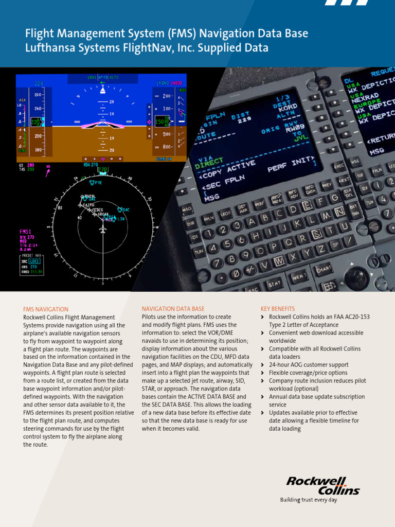 FMS Nav Database-Lufthansa Datasheet | PDF | Aviation | Aviation Safety