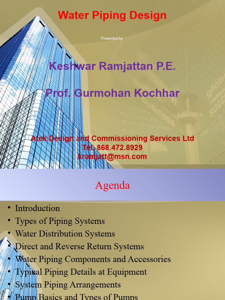 UWI Seminar - Piping Design | PDF | Gases | Engineering Thermodynamics