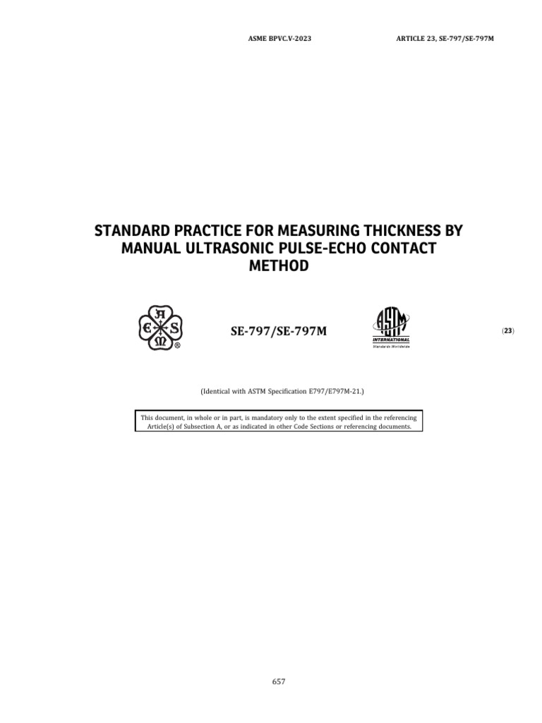 ASTM E797 - standard practice for measuring thickness by manual ...