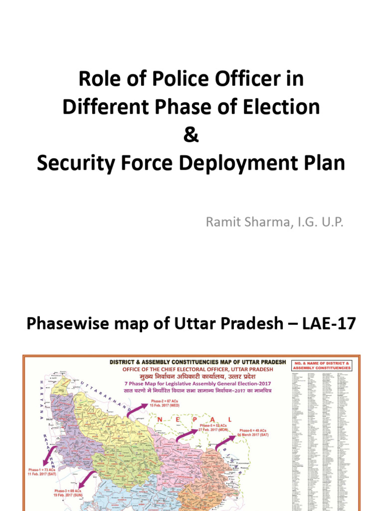 Role of Police Officer in Different Phase of Election & Security Force ...