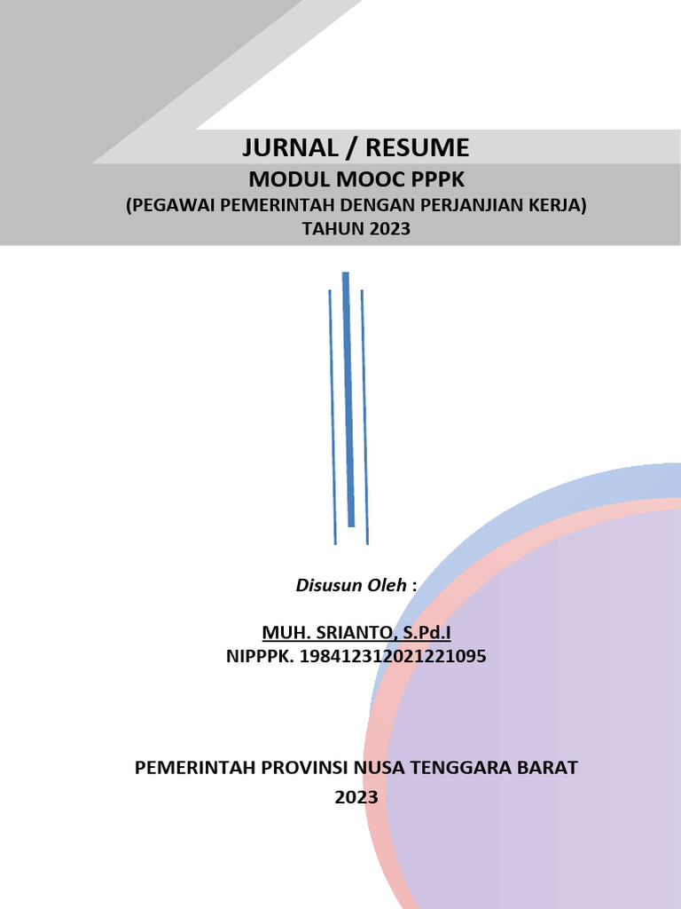 Contoh Resume Modul MOOC PPPK | PDF