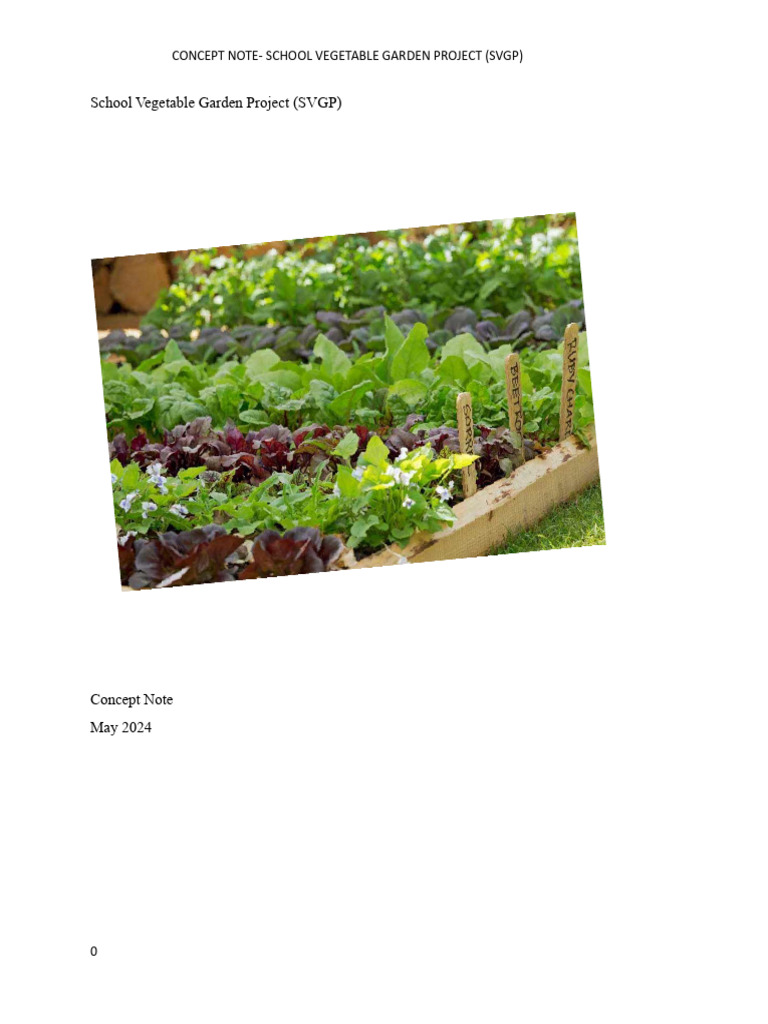 Vegetable Garden Project-Concept Note (2024) | PDF | Sustainability ...