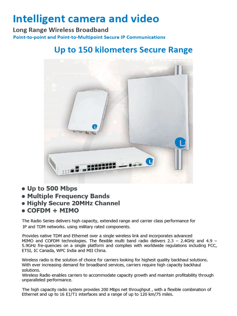 Long Rrange Wireless Broadband | PDF | Radio | Orthogonal Frequency Division Multiplexing