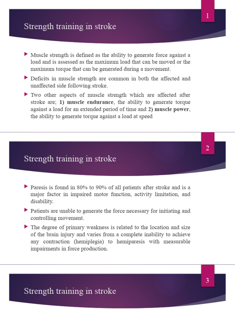 Strength Training in Neurological Condition | PDF | Strength Training ...