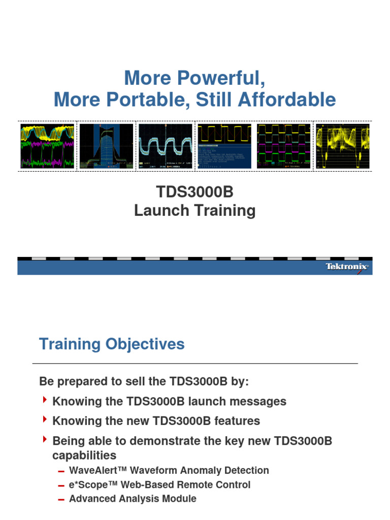TDS3000 Launch Training | PDF | Video | Electronics
