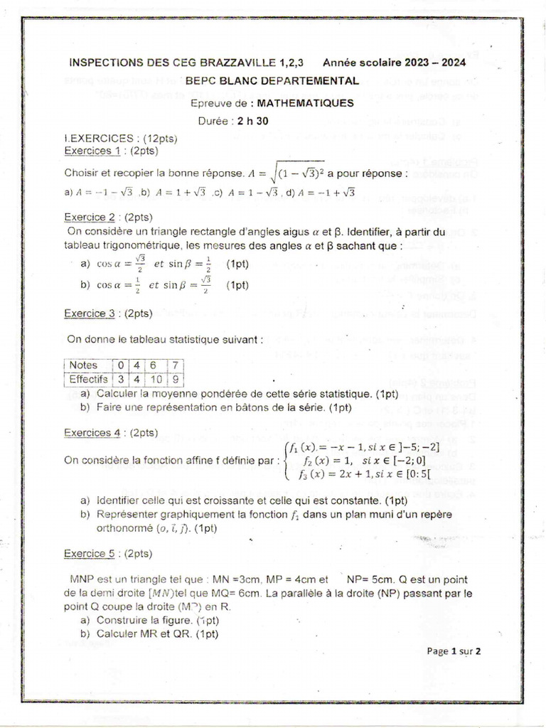 Maths 1 | PDF