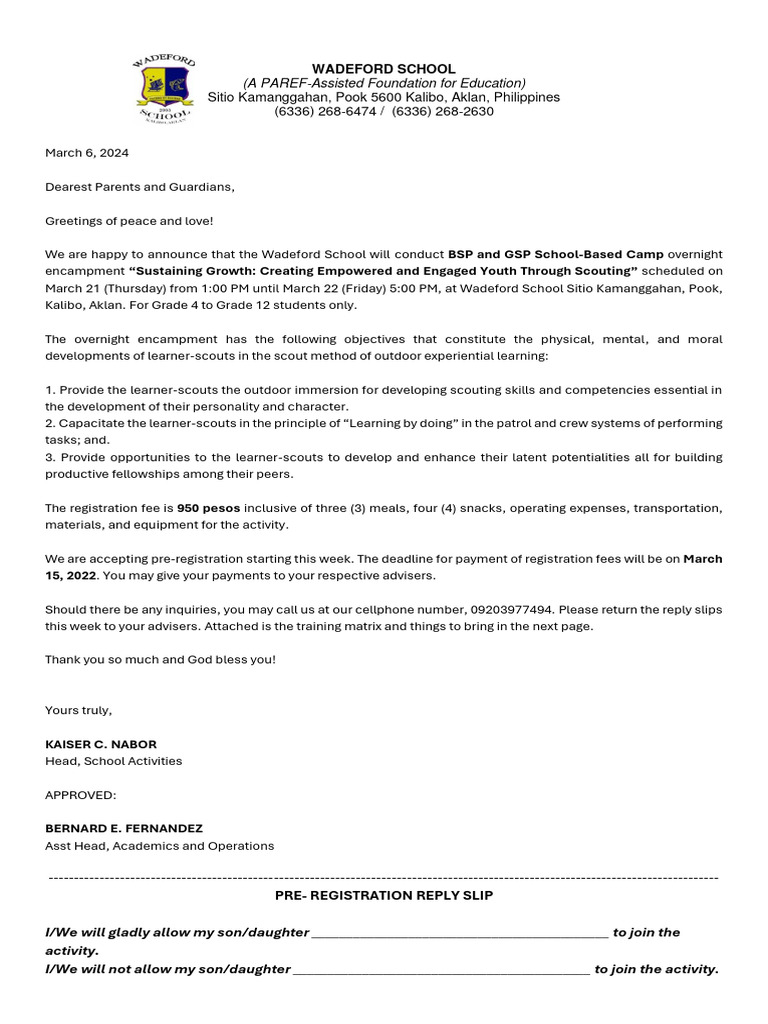 BSP-And-GSP-Letter | PDF