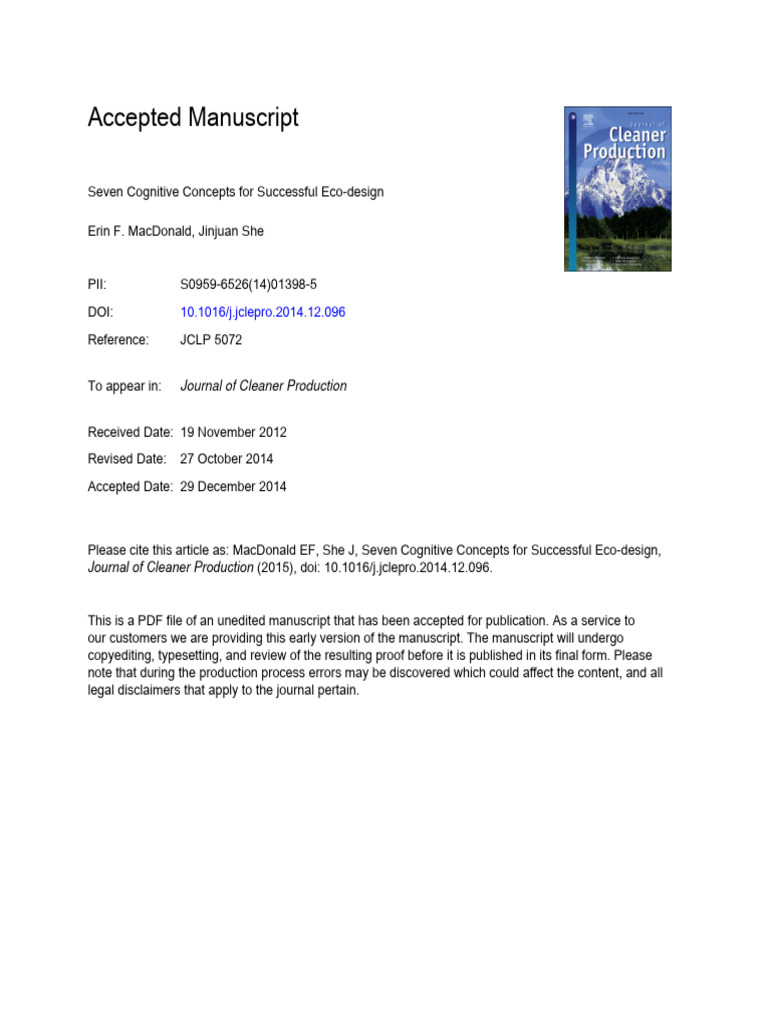 Macdonald 2015 | PDF | Sustainability | Corporate Social Responsibility