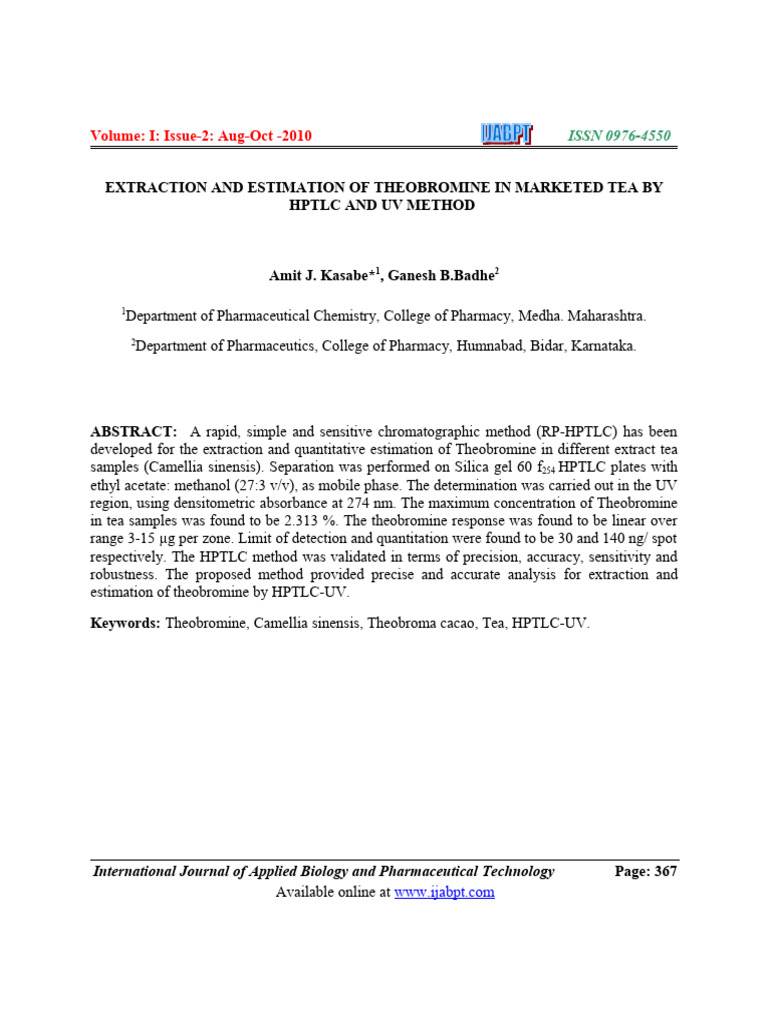 4021 Kasabe | PDF | Thin Layer Chromatography | Chromatography