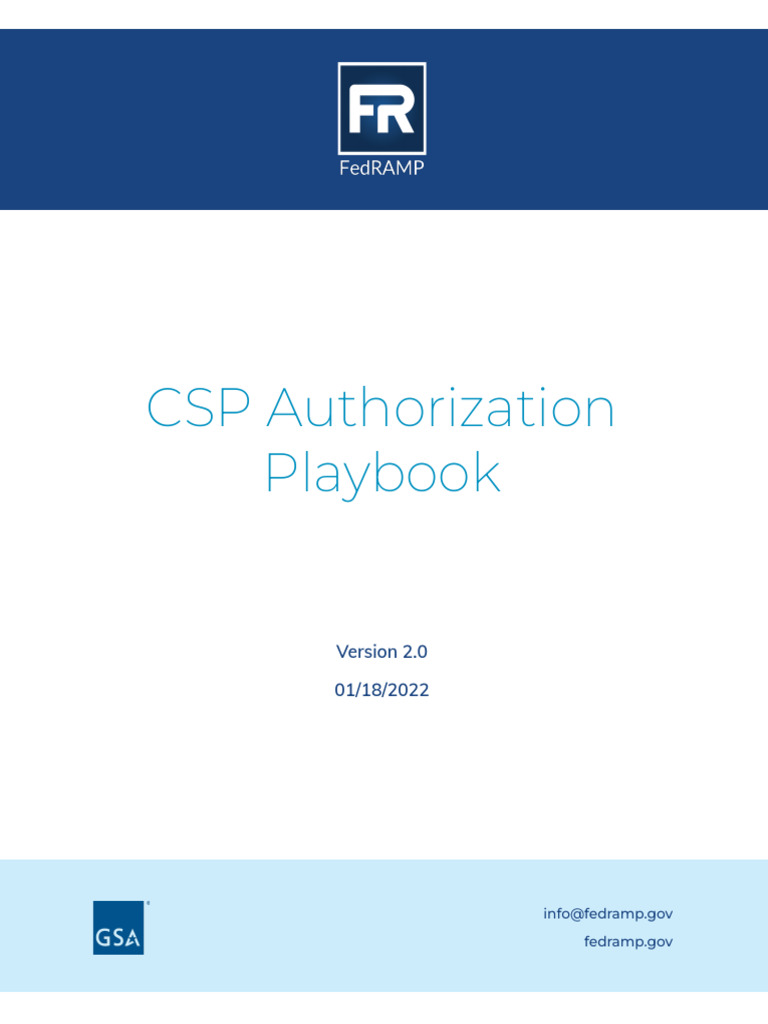CSP Authorization Playbook Getting Started With FedRAMP | PDF | Cloud Computing | Request For ...
