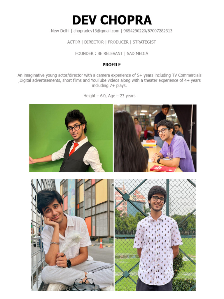 Dev Chopra Portfolio 2 | PDF